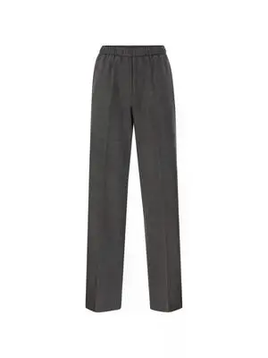 Peserico Elasticated-waist Straight-leg Trousers - Grey