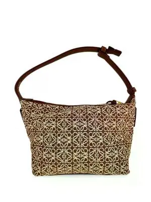 Loewe Anagram Jacquard Cubi Shoulder Bag - Brown