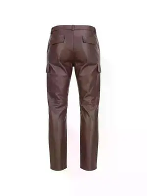 Isaia Leather Cargo Pants