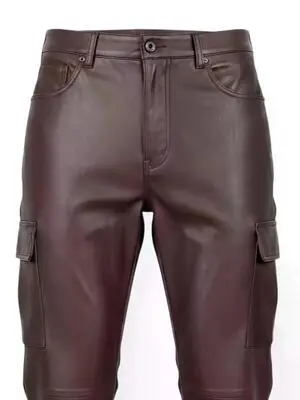 Isaia Leather Cargo Pants