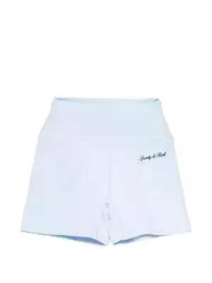 SPORTY & RICH Logo-print Cycling Shorts - Blue