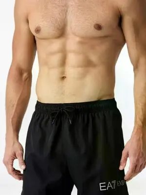 EA7 Logo Print Swim Shorts