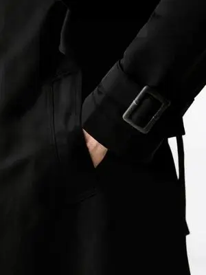 Dkny Quilted-hood Double-breasted Trench Coat