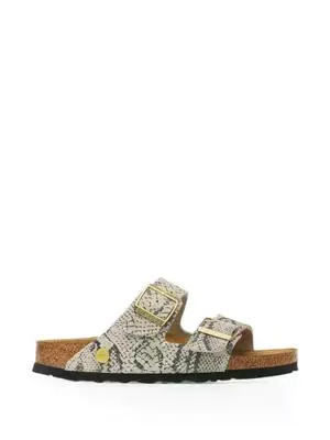 BIRKENSTOCK Arizona Snake-effect Sandals - Neutrals