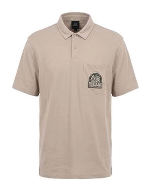 Armani Exchange Polo Shirt Sand Size Cotton - Beige