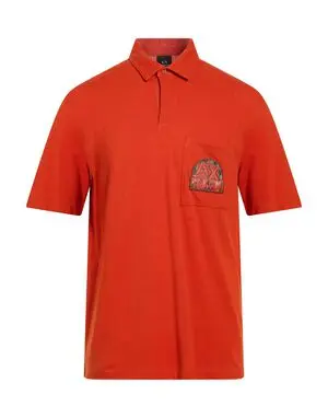 Armani Exchange Polo Shirt Rust Size Cotton - Red
