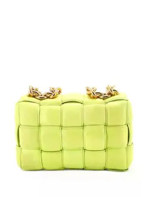 Bottega Veneta Cassette Chain Padded Maxi Intrecciato Leather Crossbody Bag - Green