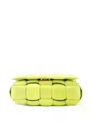 Bottega Veneta Cassette Chain Padded Maxi Intrecciato Leather Crossbody Bag - Green