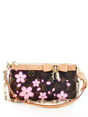 LOUIS VUITTON X Takashi Murakami Pochette Accessoires Nm Limited Edition Cherry Blossom Monogram Shoulder Bag - Brown