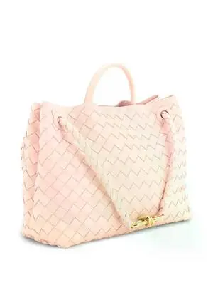 Bottega Veneta Andiamo Top Handle Bag Intrecciato Nappa Medium Satchel - Pink