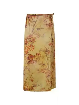 FORTE_FORTE Le Bambou Secret Wrap Midi Skirt