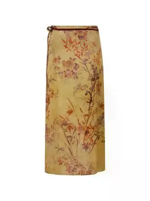 FORTE_FORTE Le Bambou Secret Wrap Midi Skirt