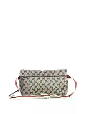 Gucci Vintage Double Gg Canvas Belt Bag - Blue