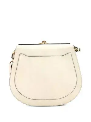 Chloé Nile Leather Medium Crossbody Bag With Hoop Handle - Neutrals
