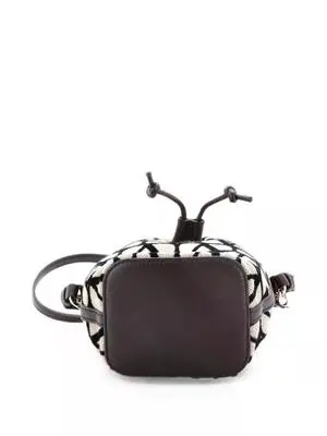 Valentino Garavani Vlogo Signature Toile Iconograph Fabric Mini Bucket Bag - Brown