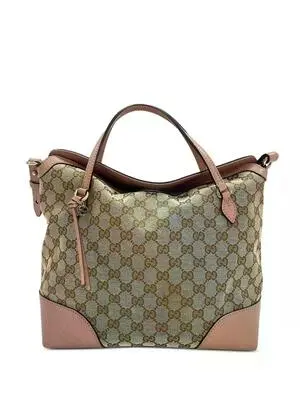 Gucci Gg Supreme Monogram Canvas Top Handle Bag - Neutrals