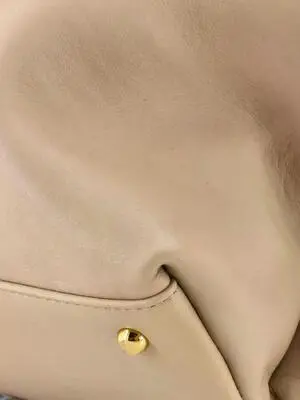Bottega Veneta Ciao Ciao Top Handle Bag Leather With Intrecciato Detail Medium Satchel - Neutrals
