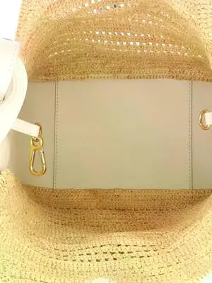 Loewe Hammock Raffia Compact Hobo Bag - Neutrals