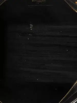 Saint Laurent Monogram Cabas Downtown Leather Baby Satchel - Black