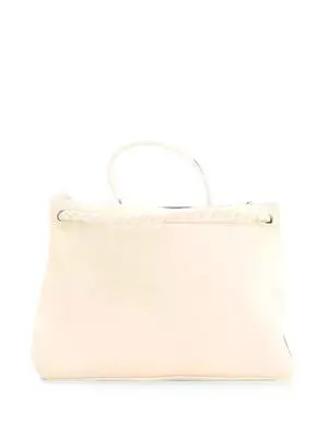 Bottega Veneta Ciao Ciao Top Handle Bag Leather With Intrecciato Detail Medium Satchel - Neutrals