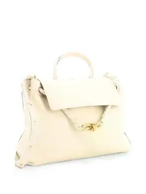 Bottega Veneta Ciao Ciao Top Handle Bag Leather Intrecciato Detail Medium Satchel - Neutrals