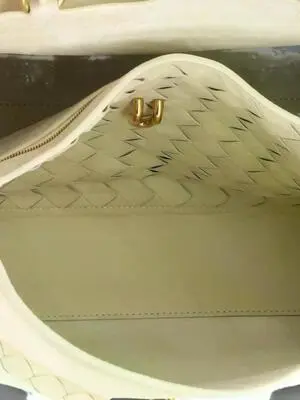 Bottega Veneta Ciao Ciao Top Handle Bag Leather Intrecciato Detail Medium Satchel - Neutrals