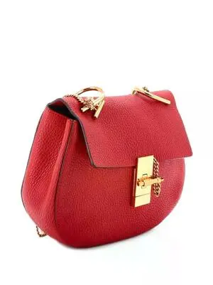 Chloé Drew Leather Small Crossbody Bag - Red