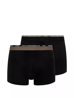 CR7 CRISTIANO RONALDO Logo-waistband Trunks - Black