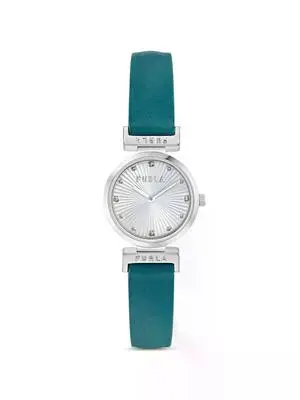 Furla Textured Dial 34mm Watch - Silver
