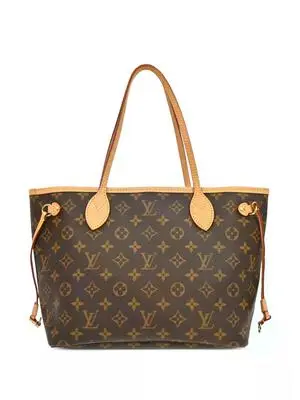 LOUIS VUITTON Monogram Neverfull Pm Tote Bag - Brown