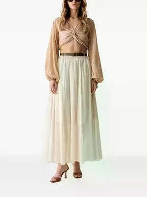 HAVEONE Elasticated-waistbelt-loops Maxi Skirt