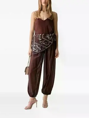 HAVEONE Sequin-embellished Wrap-panel Trousers