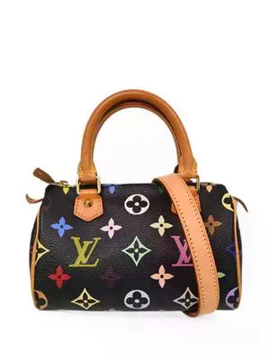 LOUIS VUITTON Mini Speedy Multicolor Tote Bag - Black