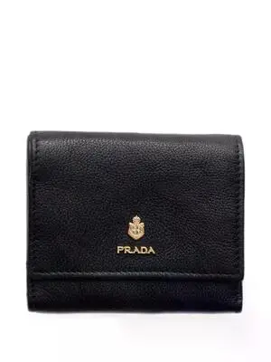 Prada Small Leather Wallet - Black