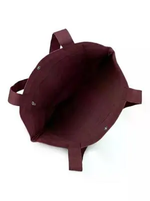 LANCASTER Suede-finish Logo-patch Shouder Bag - Red
