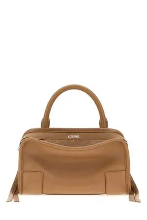 Loewe Mini Amazona Handbag In Camel Leather - Brown