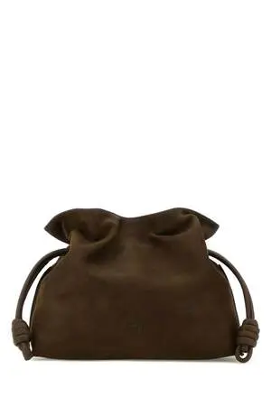 Loewe Nabuk Medium Flamenco Clutch - Brown