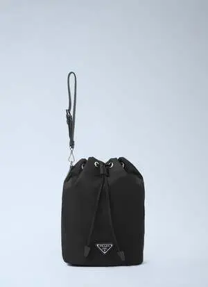 Prada Recycled Polyamide Vela Pouch Bag - Black