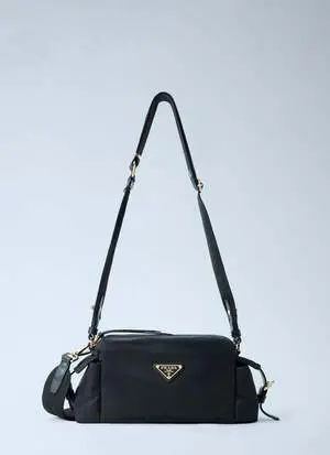 Prada Explore Small Re-nylon And Leather Shoulder Bag - Black