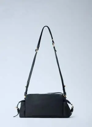Prada Small Re-nylon And Leather Shoulder Bag - Black