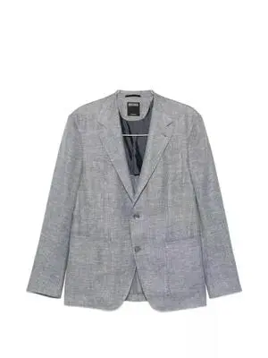 Zegna Single-breasted Notch-lapel Jacket - Blue