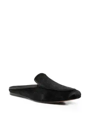 FORTE_FORTE Almond-toe Loafers - Black