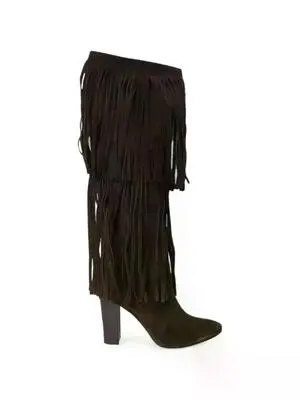 Chloé Fringe-trim Knee-high Boots - Brown