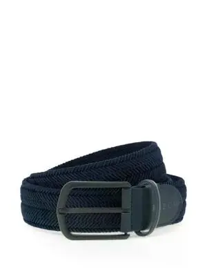 Boggi Milano Woven Stretch Viscose Blend Belt - Blue