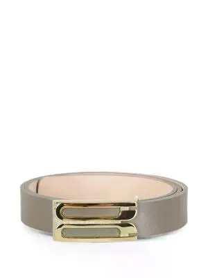 Victoria Beckham Logo Plaque Leather Belt