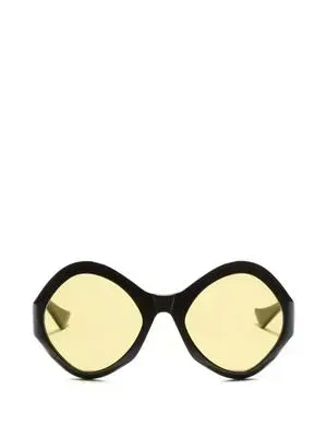 Valentino Garavani Vlogo Signature Geometric-frame Sunglasses - Black