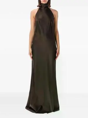 Ralph Lauren Chilton Halterneck Gown - Brown