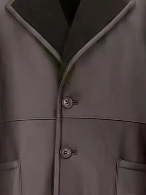 Isaia Shearling-collar Single-breasted Coat