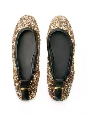 Isabel Marant Étoile Belna Sequin-embellished Ballet Flats