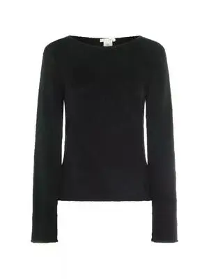 THE ROW Omiko Fine-knit Sweater - Black